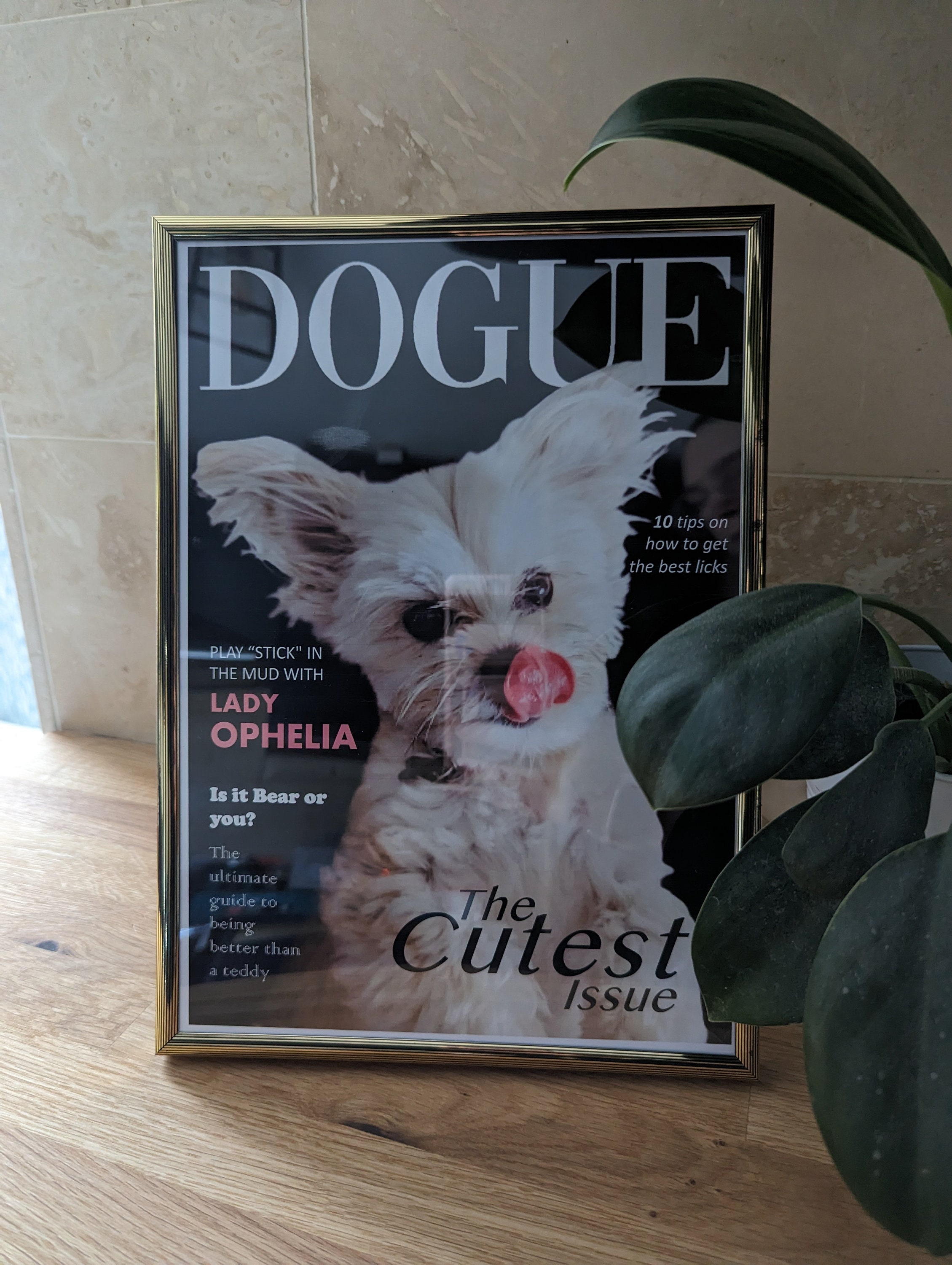 Dogue, Dog Magazine, Personalised Photo Gift, Digital or Framed - Etsy