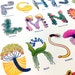 Organic Alphabet Risograph Print - Etsy