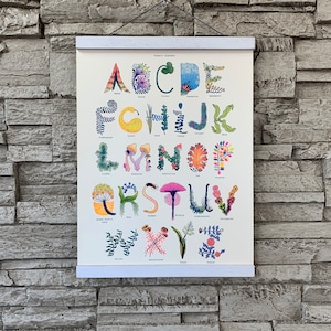 Organic Alphabet Risograph Print - Etsy