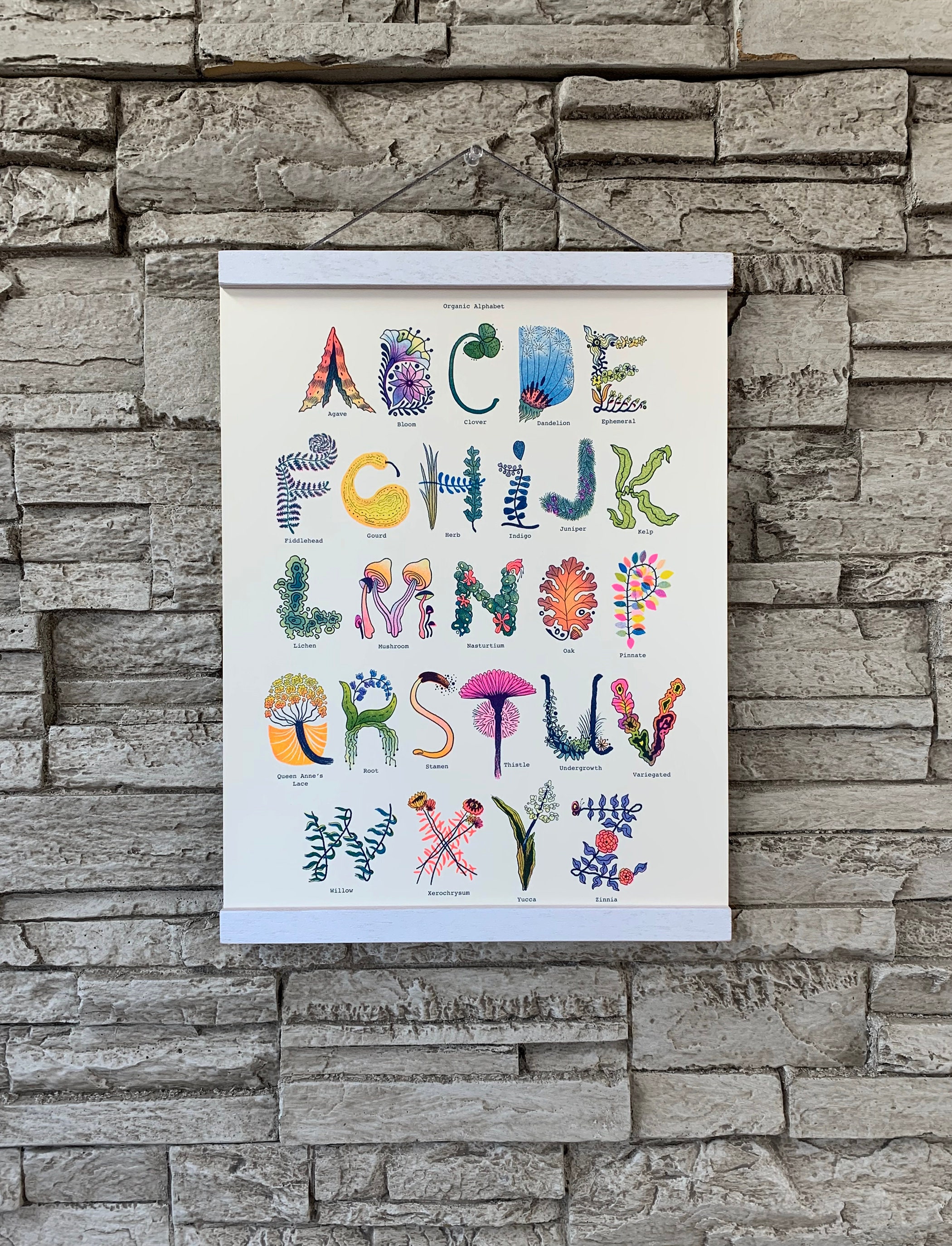 Organic Alphabet Risograph Print - Etsy