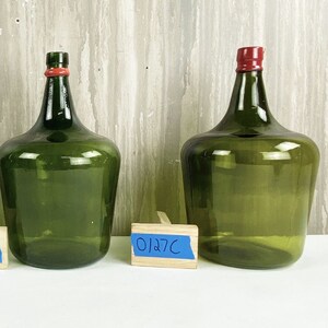 Green Glass French Demijohn Glass Carboy Home Accent Wine Shelf Decor ...