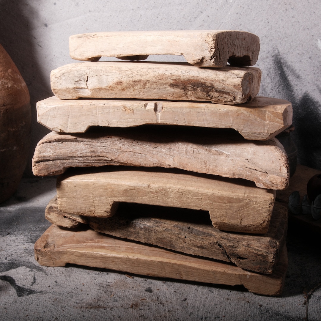 Vintage Wood Riser Bleached From India Natural Teak Riser Cutting Board ...