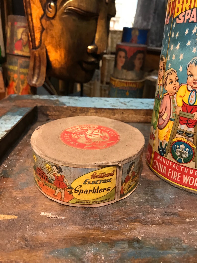 Vintage Sparkler Box Retro Firework Container Table Decor | Etsy