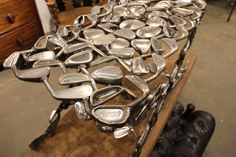 Vintage Golf Club Table- Hand Crafted Table Made Out of Vintage Golf ...