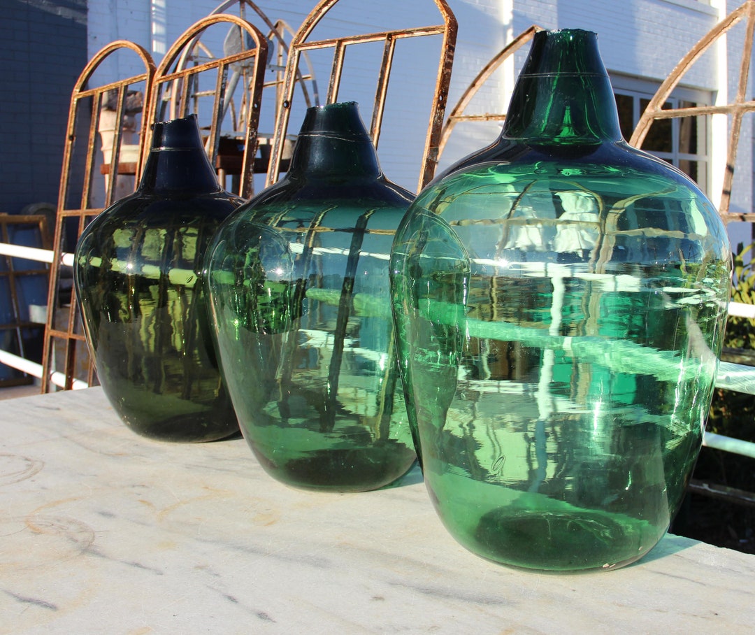 Glass Wine Demijohn Bottle, Vintage Xlarge First Press Wine Bottle ...