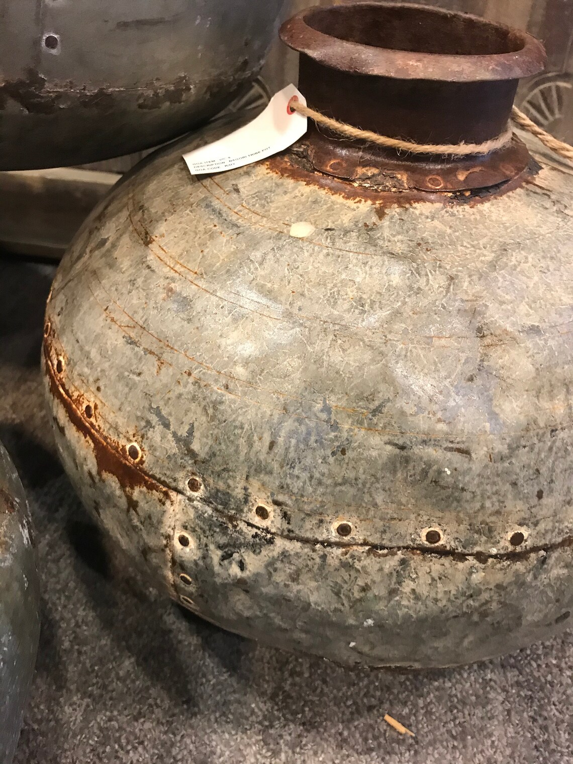 Tribal Nigori Metal Pot Industrial Garden Vessel Decor - Etsy