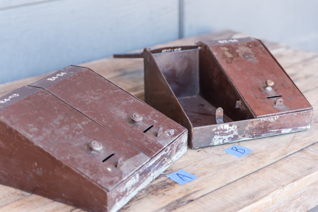 Vintage Ballot Box, Metal Office Desk Decor, Industrial Tabledecor - Etsy