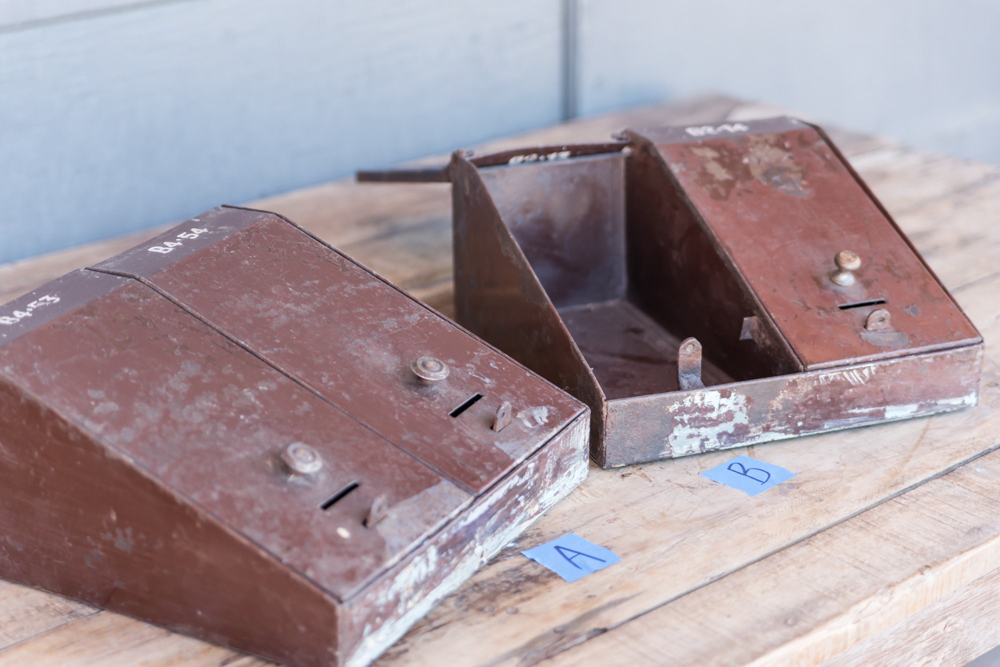 Sloped Top Metal Boxes