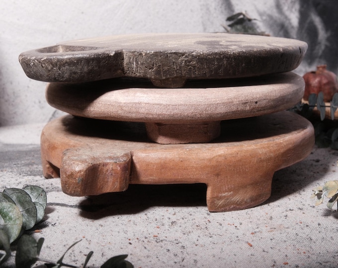 Handmade Indian Marble Chapati Board | Trivet | Charcuterie | Grey ...