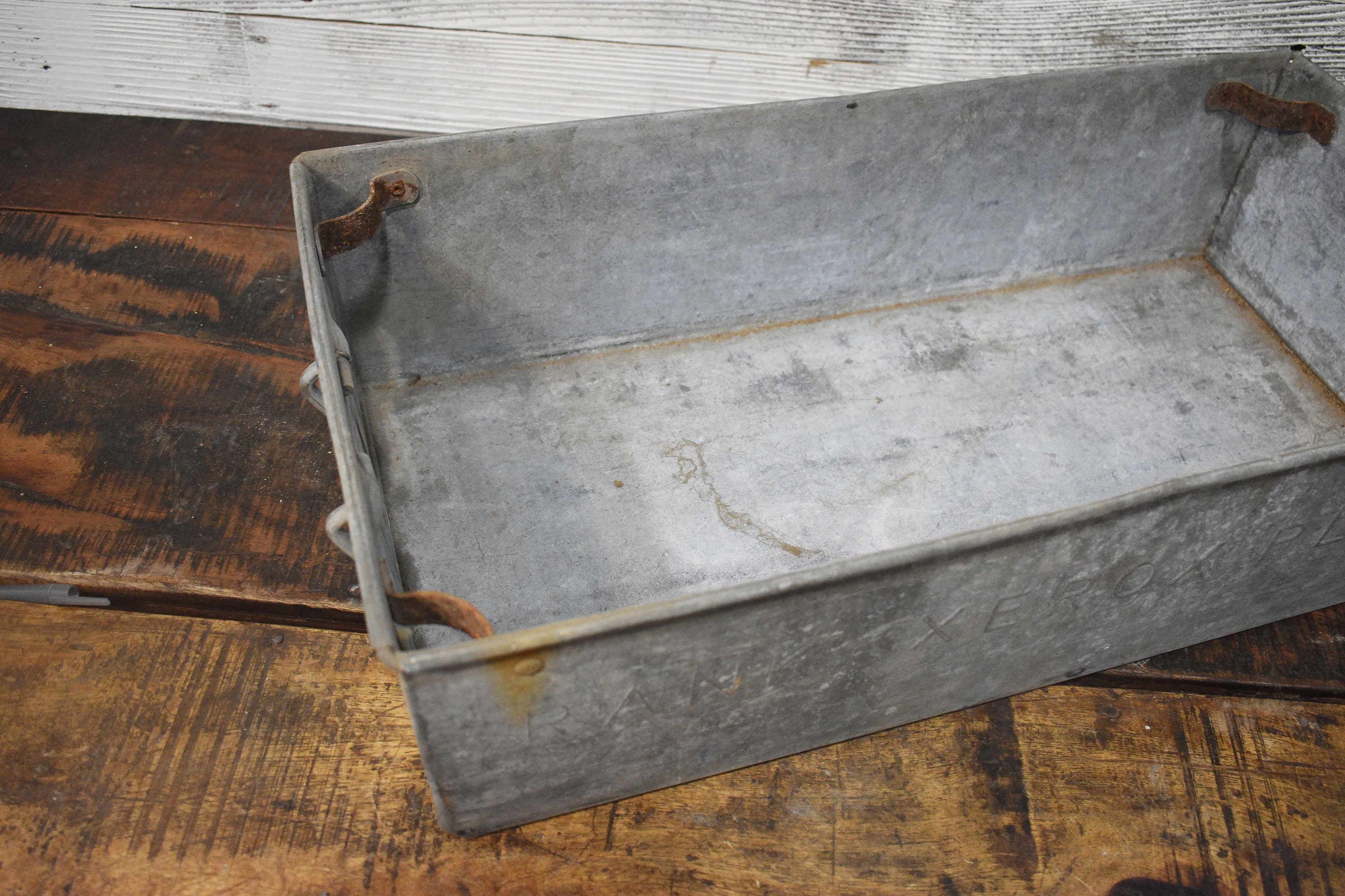 Industrial Zinc Xerox Storage Bin, Farmhouse Rustic Metal Box ...