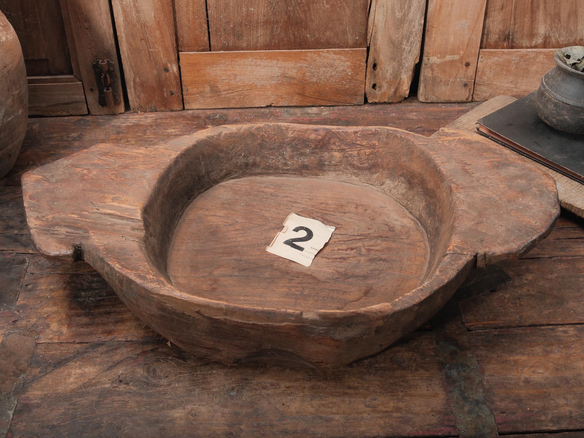 Vintage Bleached Wood Parat Tray | Rustic Indian Bowl - Etsy