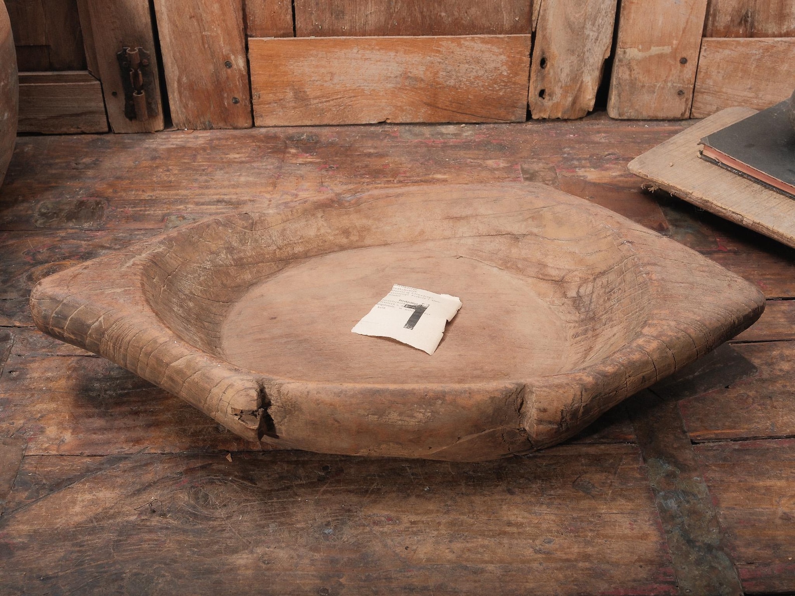 Vintage Bleached Wood Parat Tray | Rustic Indian Bowl - Etsy