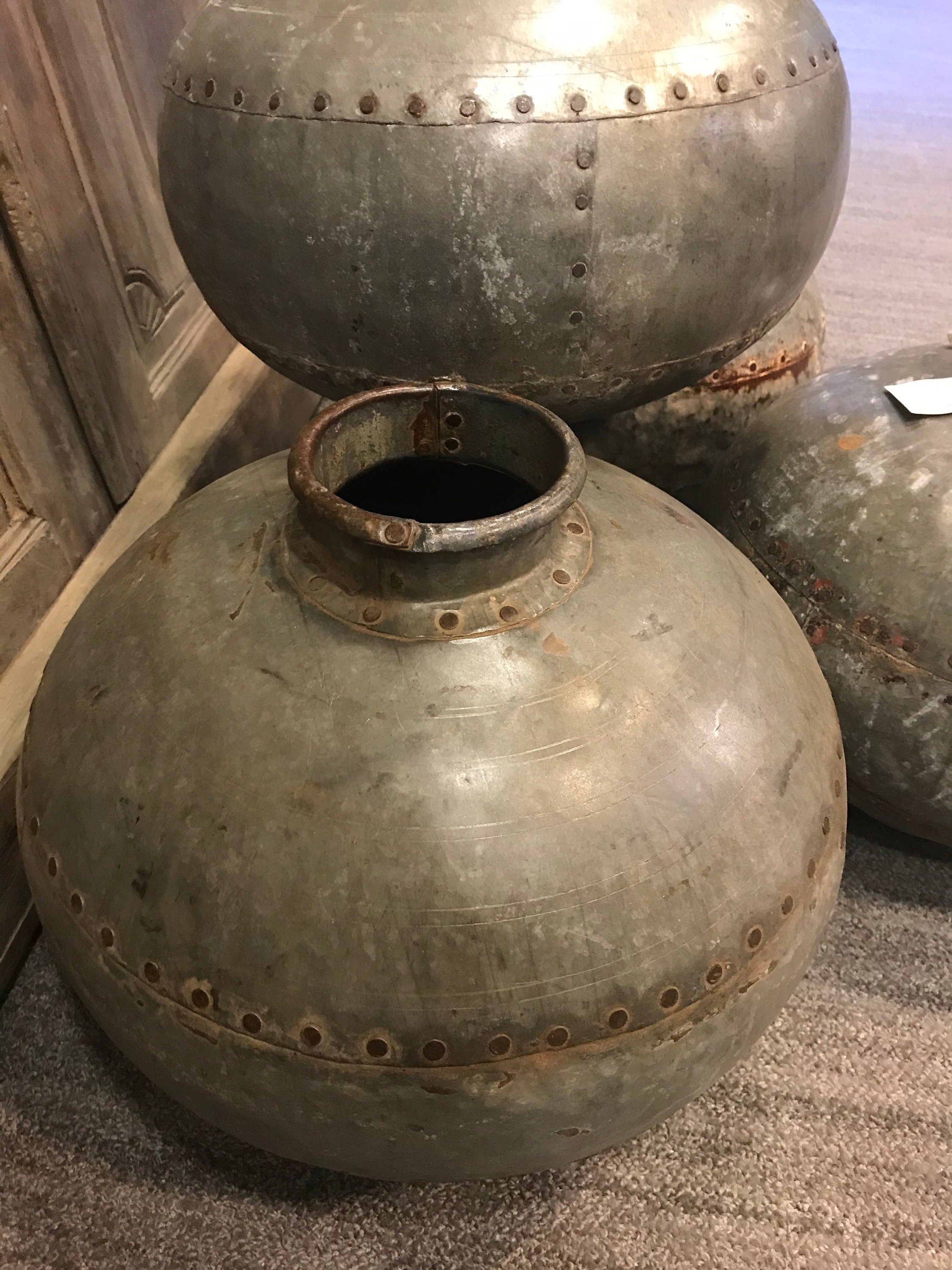 Tribal Nigori Metal Pot Industrial Garden Vessel Decor - Etsy