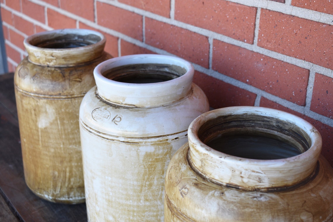 Vintage Ceramic Pickle Pot Rustic Farmhouse Honey Container - Etsy