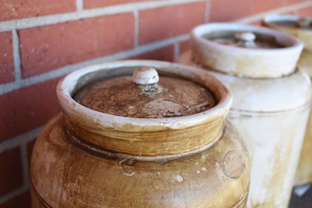 Vintage Ceramic Pickle Pot, Rustic Farmhouse Honey Container - Etsy