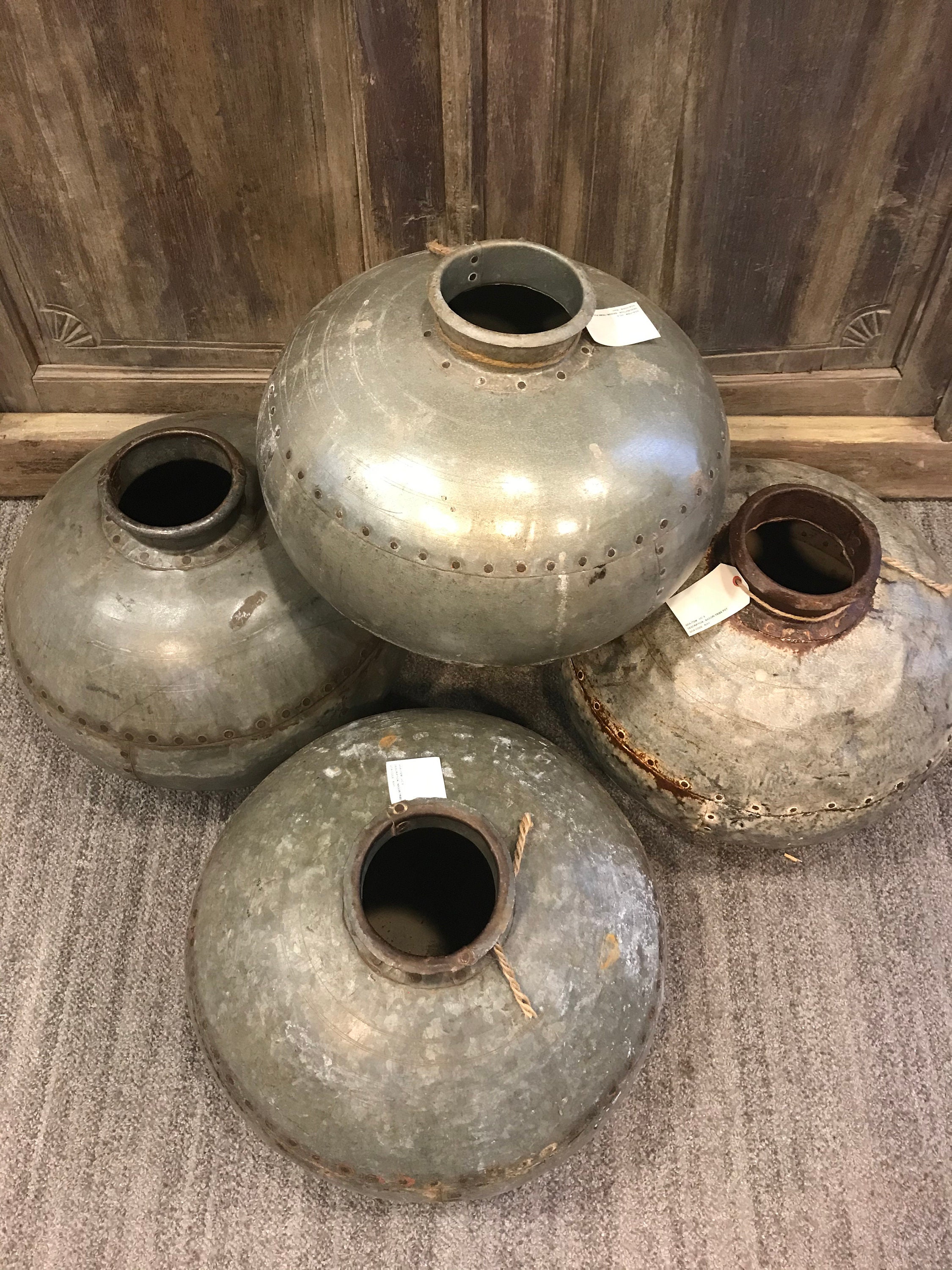 Tribal Nigori Metal Pot Industrial Garden Vessel Decor - Etsy