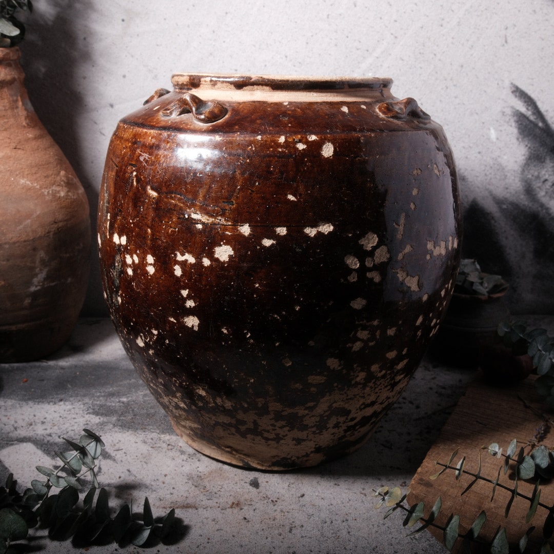 Antique Earthenware Jar Handmade Asian Tapayan Stoneware - Etsy