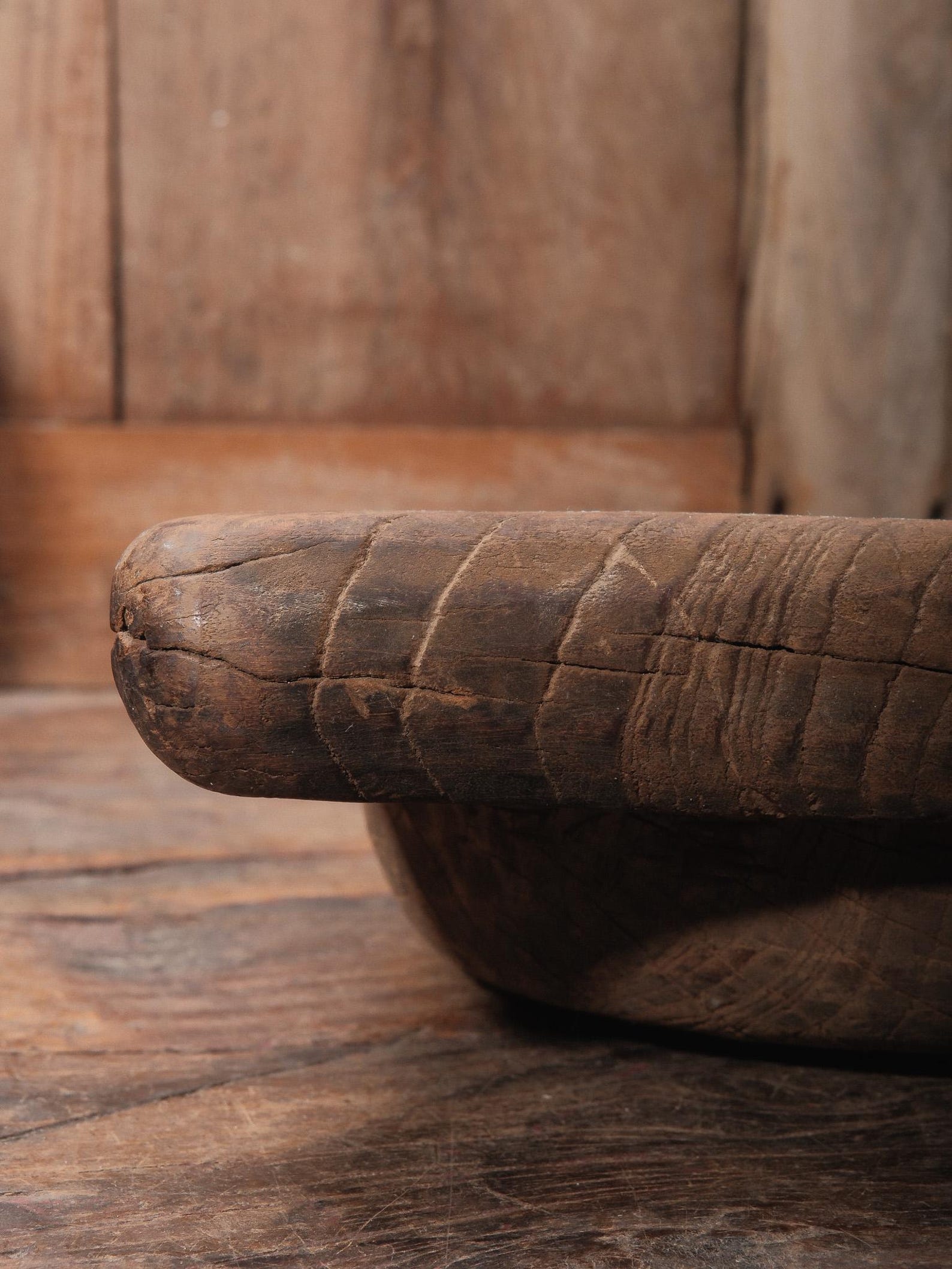 Vintage Bleached Wood Parat Tray | Rustic Indian Bowl - Etsy