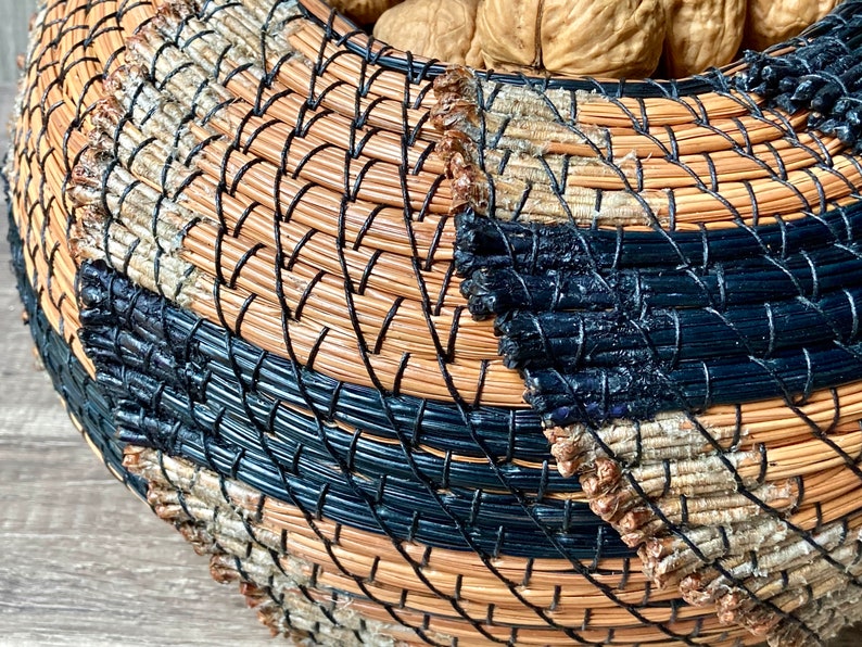 Pine-needle Basket, Southern (oregon) Longleaf Needles With Ukranian ...