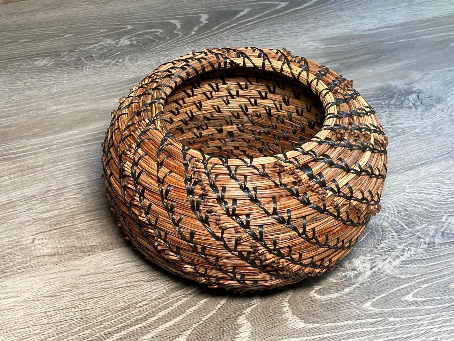 Sugar Pine-needle Basket, Sweet Gem Gift, Tiny Needles, Coiled Basket ...