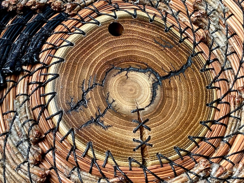 Pine-needle Basket, Southern (oregon) Longleaf Needles With Ukranian ...