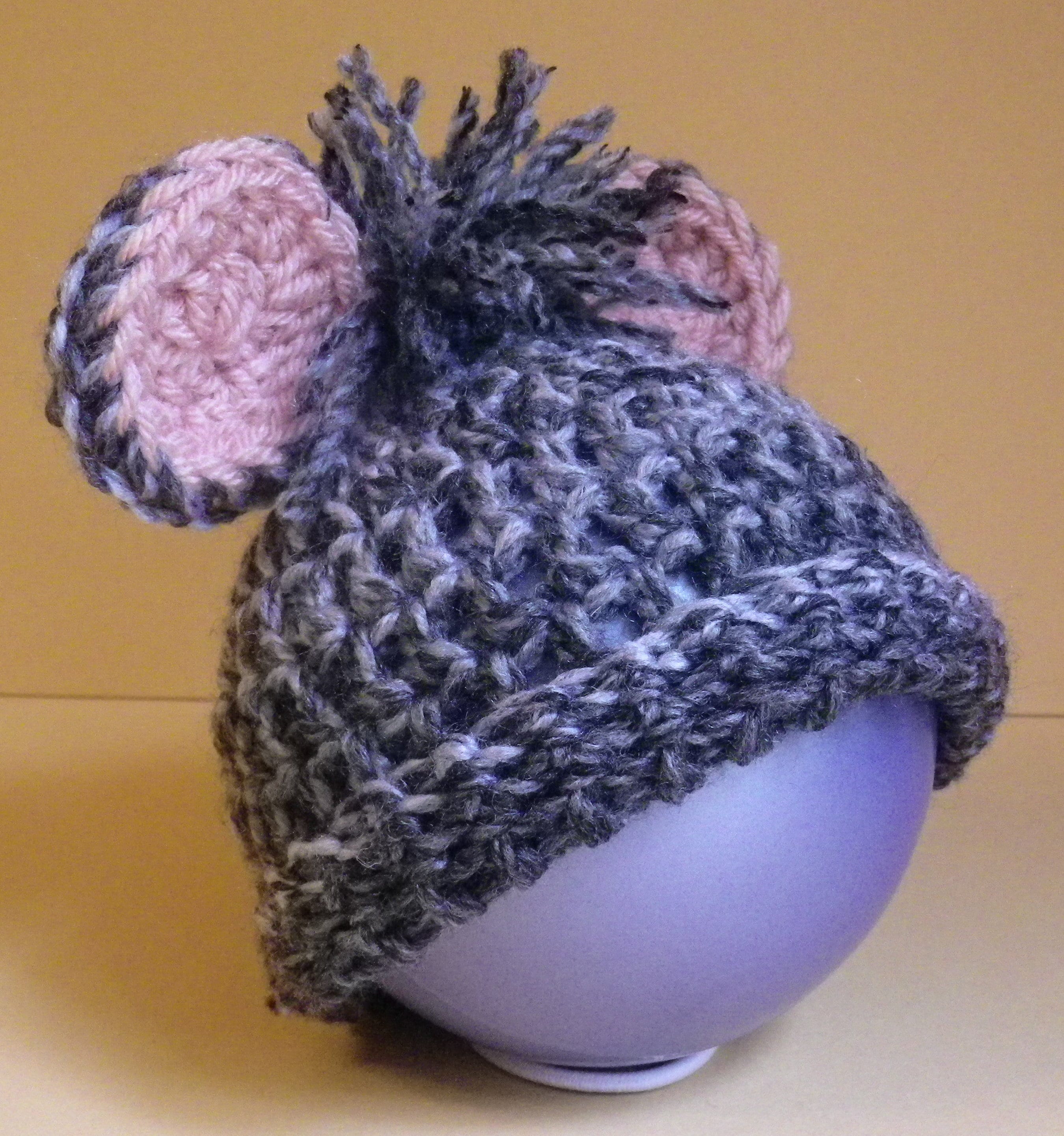 Gray Mouse Beanie Hat - Etsy