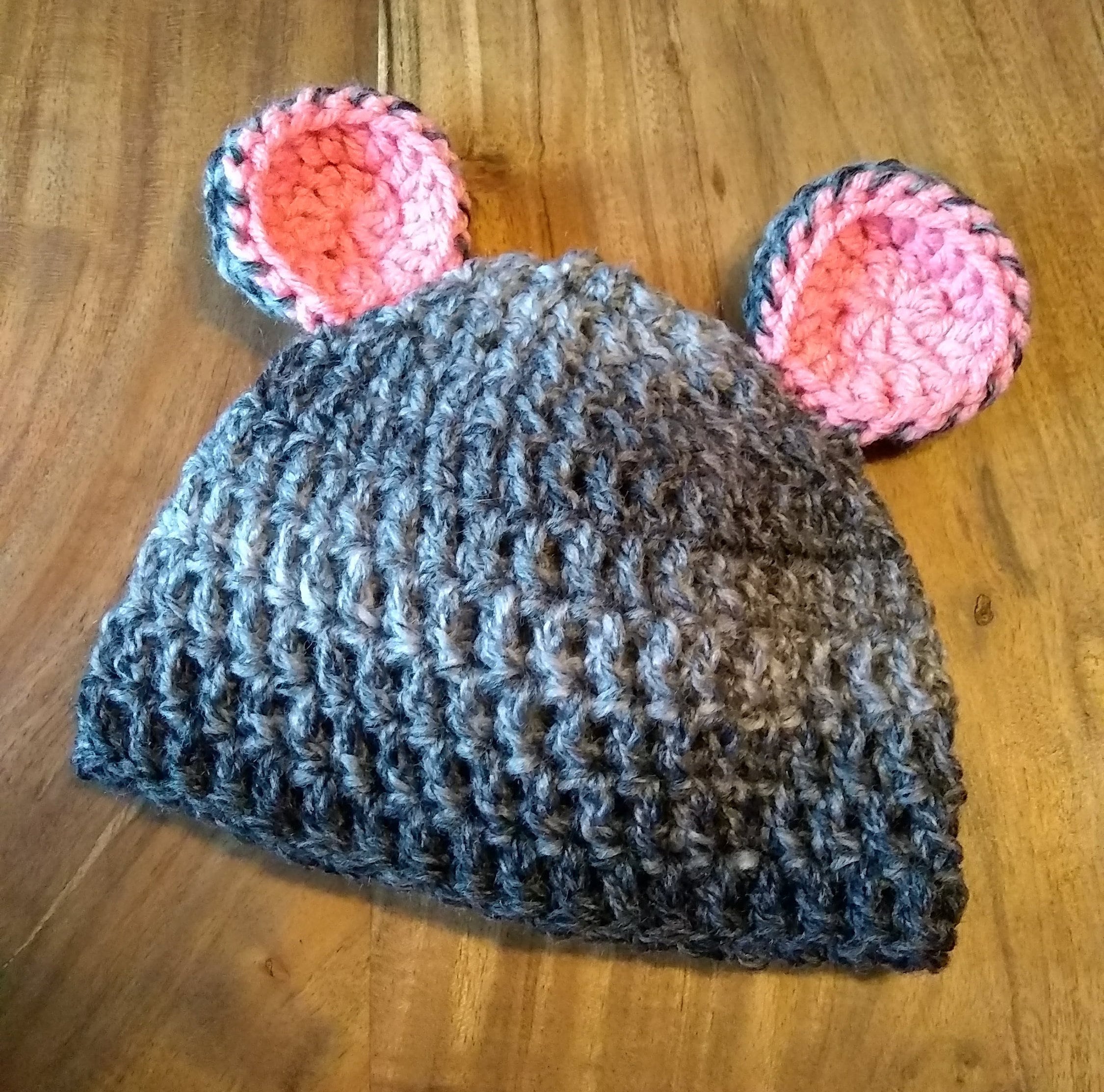 Gray Mouse Beanie Hat - Etsy