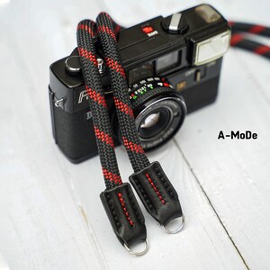 Rope Camera Strap Handmade Black/red 9mm CSC - Etsy