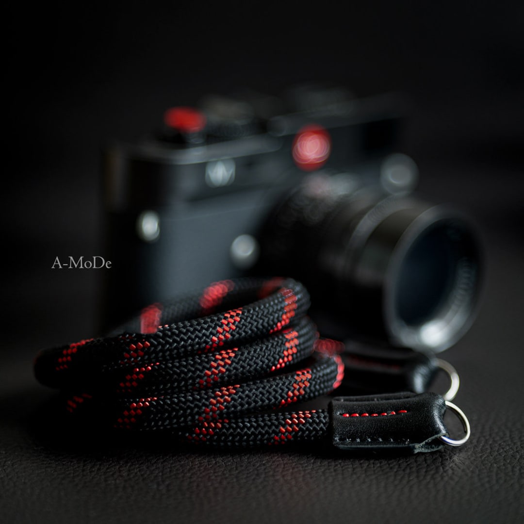 Rope Camera Strap Handmade Black/red 9mm CSC - Etsy