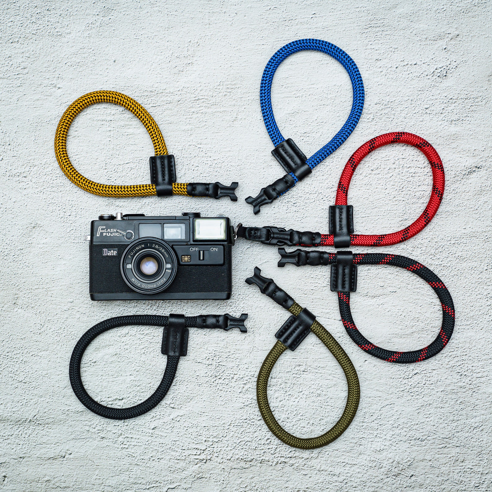 Handmade Quick Release Leather 9mm Red Black Rope Camera Wrist | Etsy