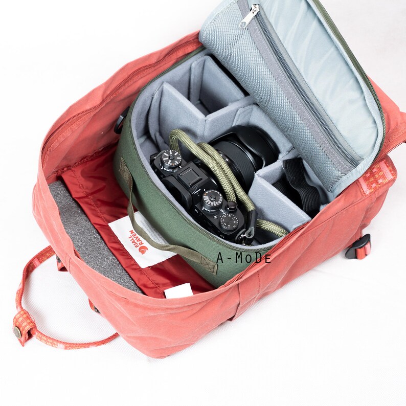 Camera Bag backpack Photo Insert Padded 13/15/17 Army | Etsy