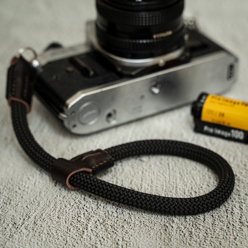 Camera wrist strap HandMade 9mm Rope Camera Strapblack | Etsy