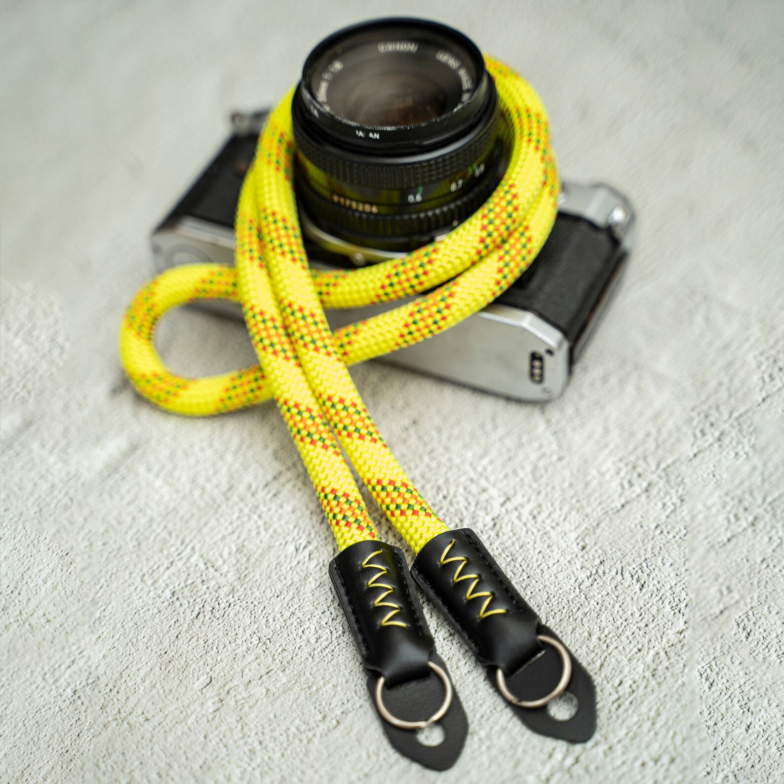 Rope Camera Strap Handmade Yellow france Beal Static Rope | Etsy