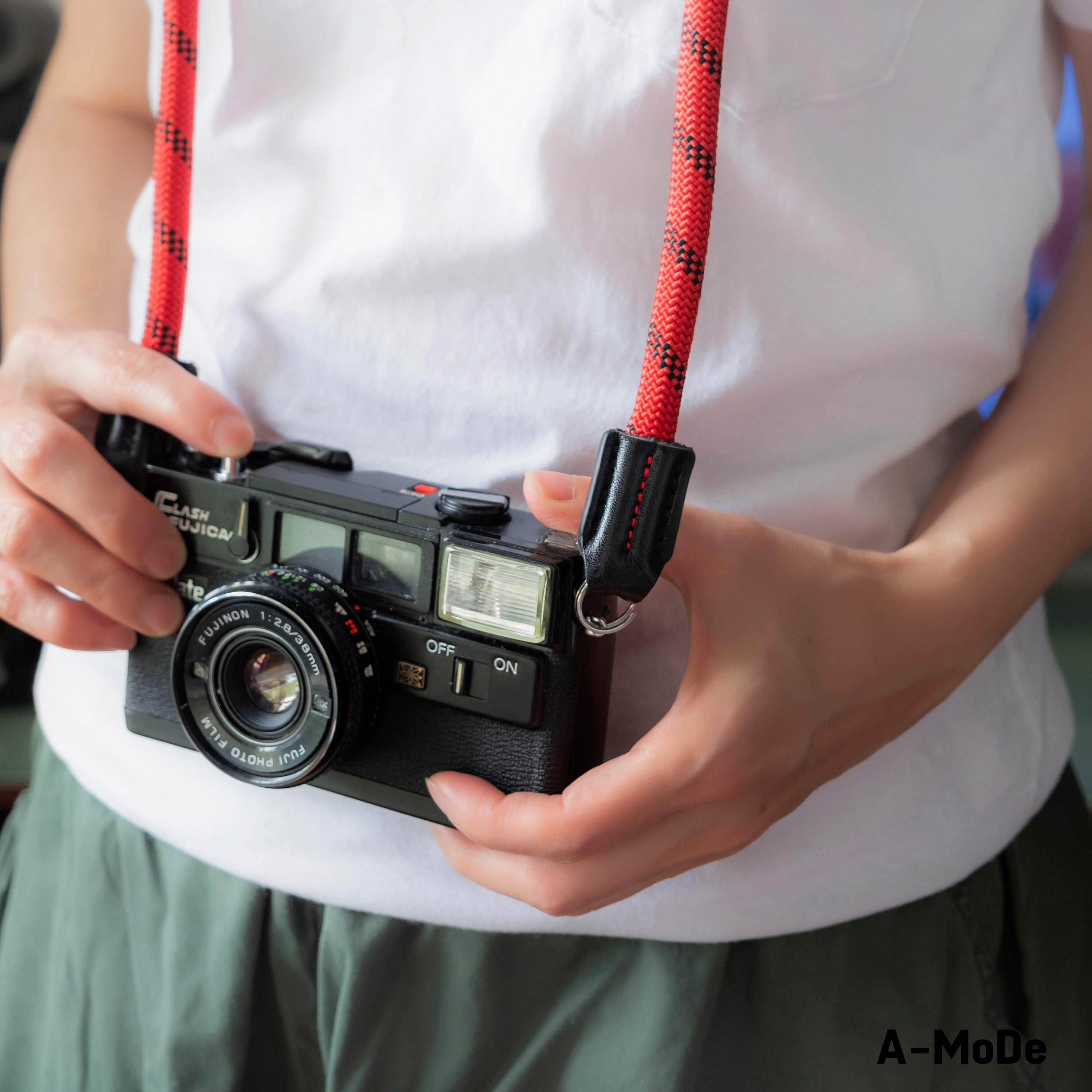 Rope Camera Strap Handmade Red/black 9mm CSC - Etsy