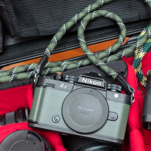 Rope Camera Strap Handmade Army Green Black 10mm CSC-AGB - Etsy