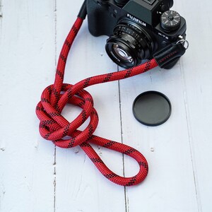 Rope Camera Strap Handmade Red/black 9mm CSC - Etsy