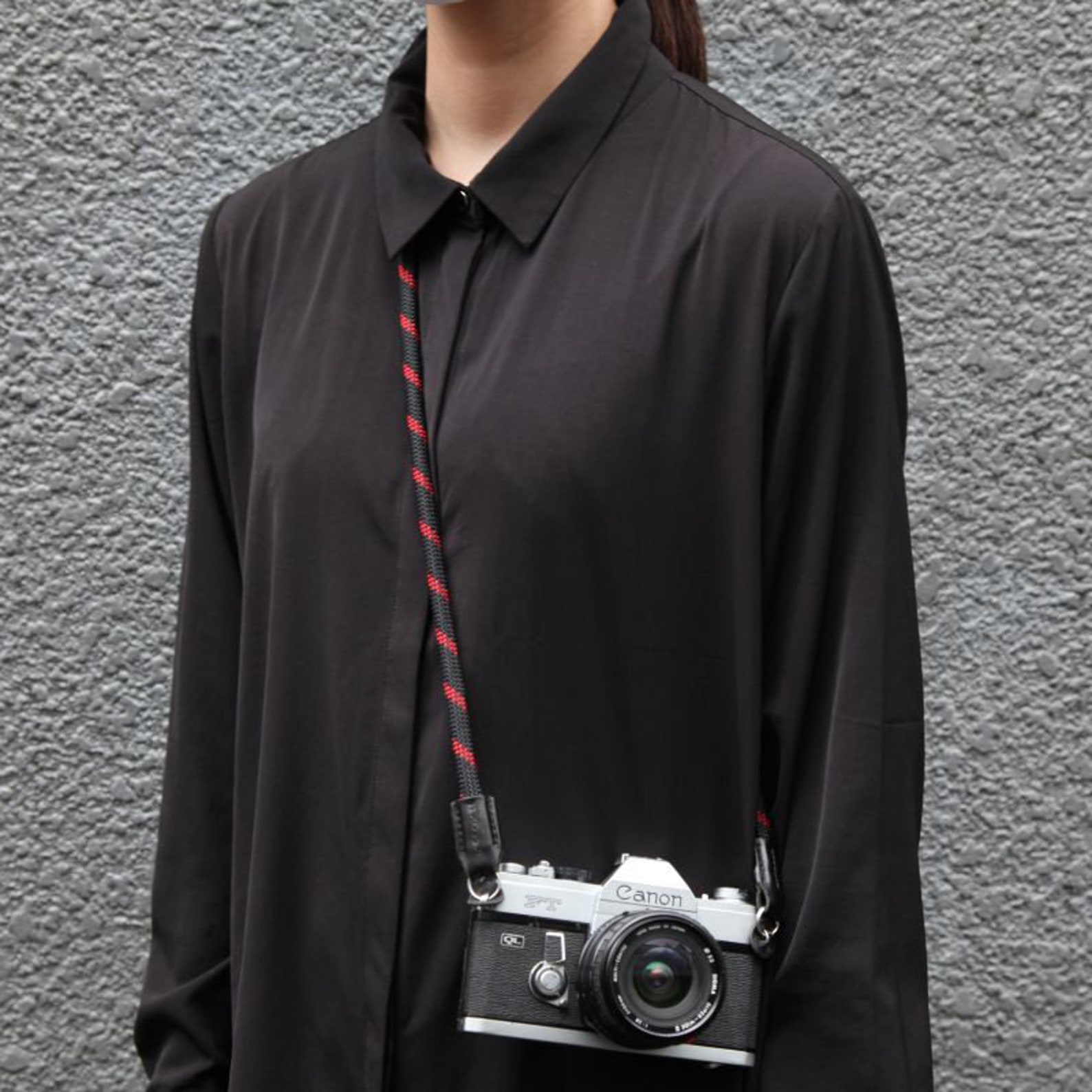 Rope Camera Strap Handmade Black/red 9mm CSC - Etsy