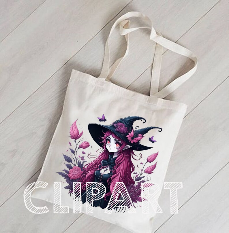 Witch Girls Clipart Bundle Wiccan Png Mystical Dark Witch - Etsy