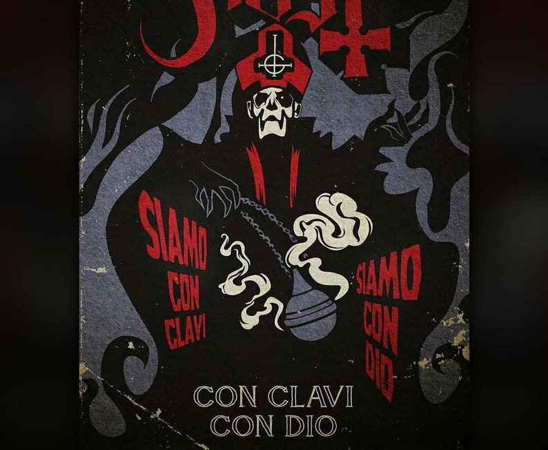 Ghost Con Clavi Con Dio Print - Etsy