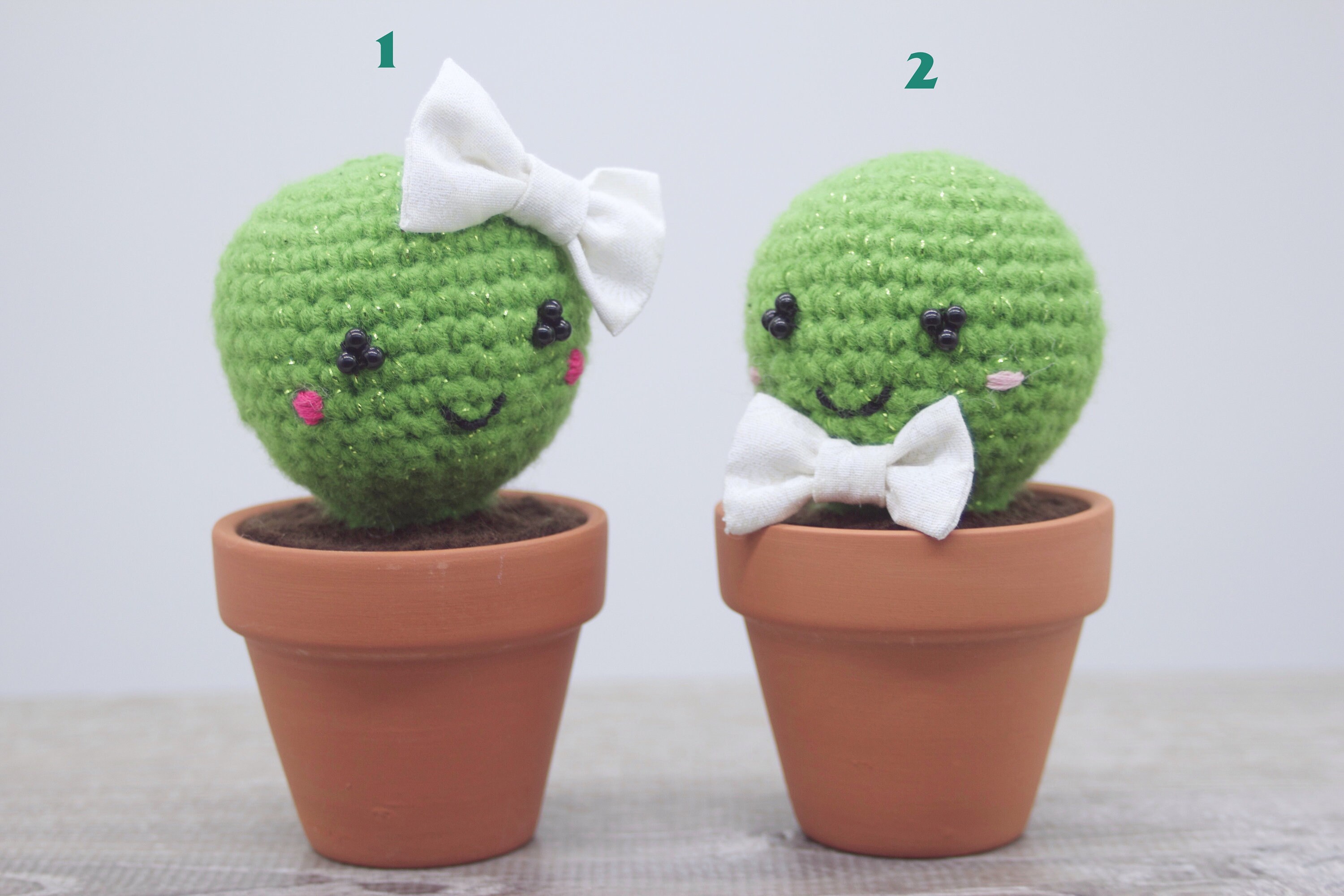 Cute Baby Barrel Crocheted Cactus / Working Space - Etsy