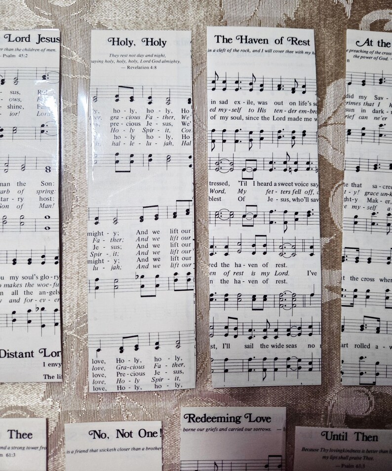 Vintage Hymnals Bookmarks - Double Sided, Sturdy, Laminated - Etsy