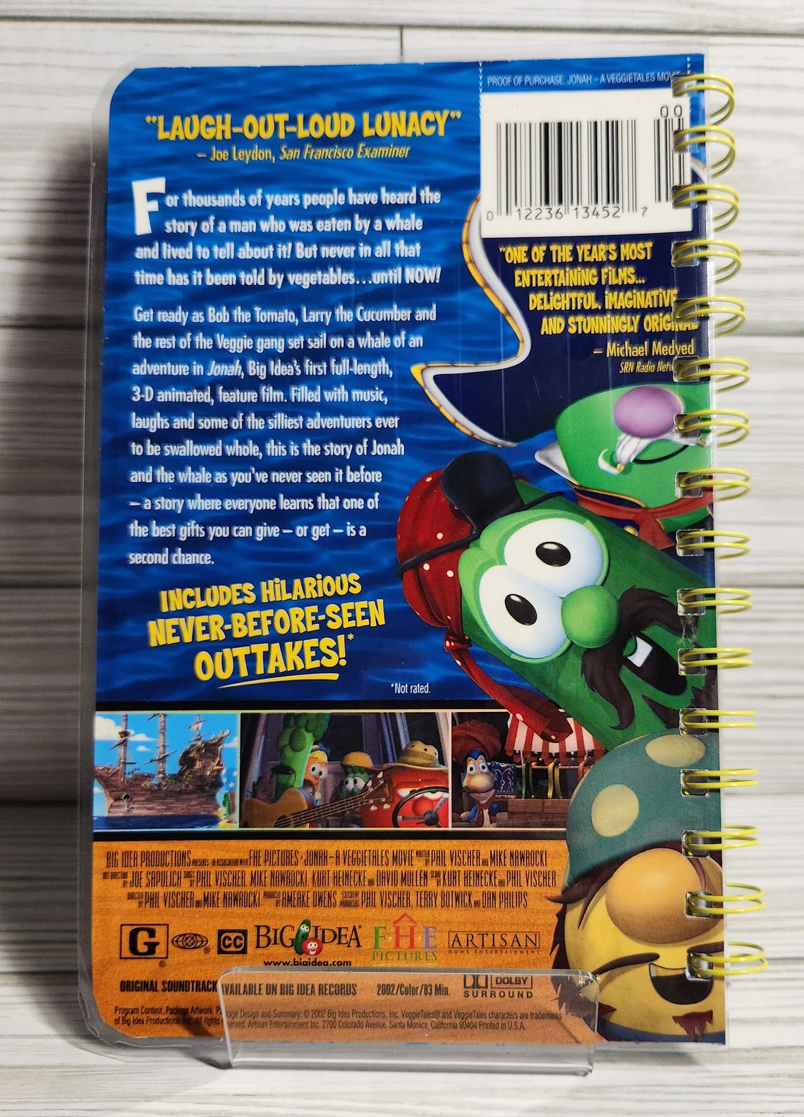 Veggie Tales Notebook Journal Jonah a Veggie Tales Movie - Etsy