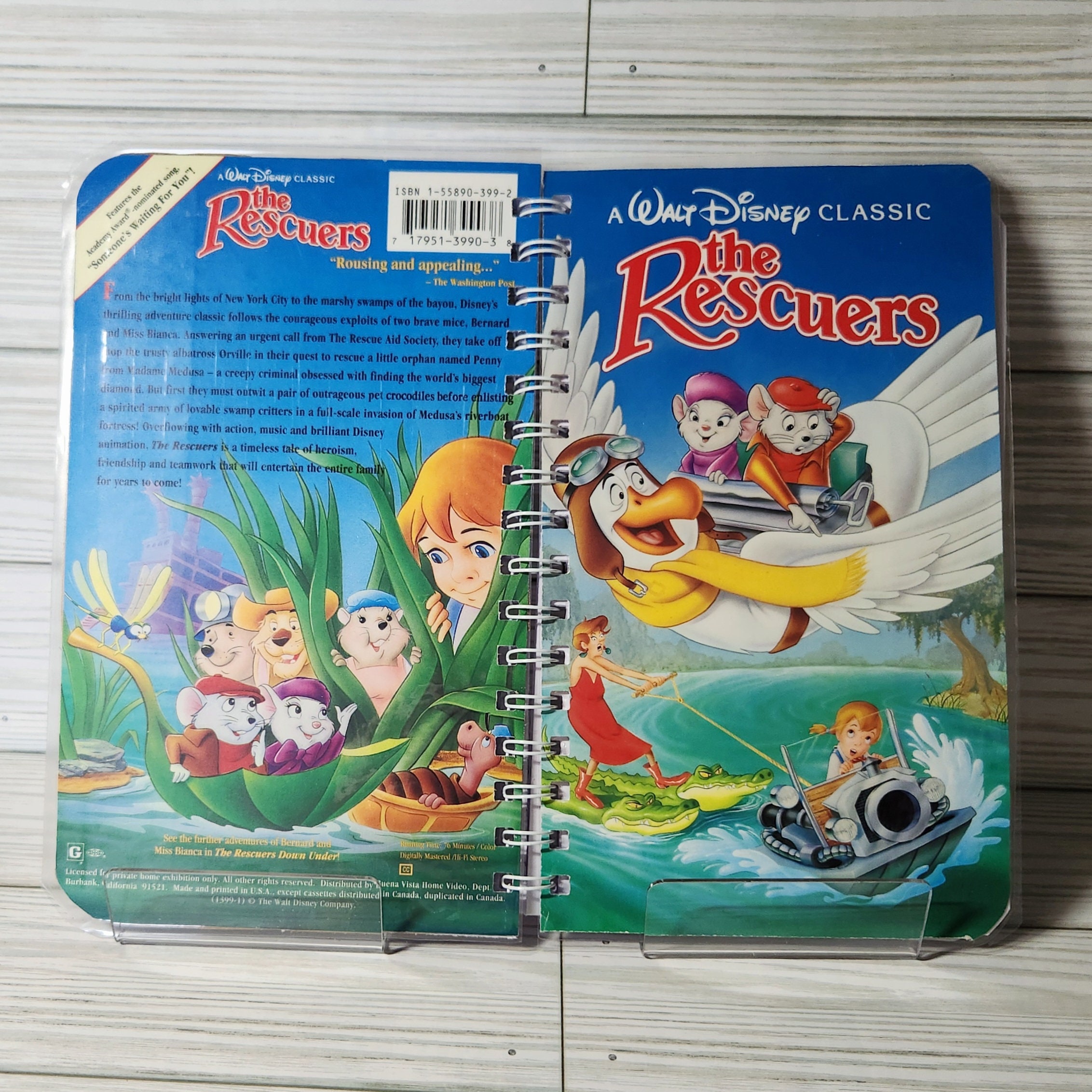 Disney's the Rescuers VHS Notebook Journal - Etsy