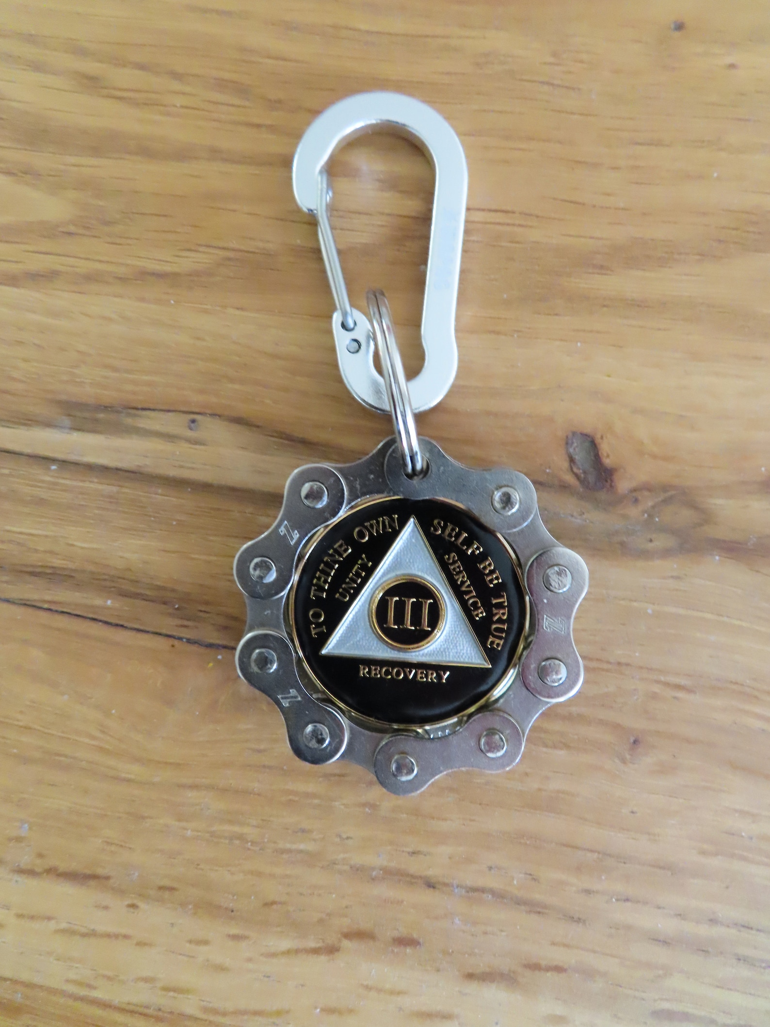 Display Your AA Chip Keychain Crafted Bicycle Chain Alcoholics - Etsy