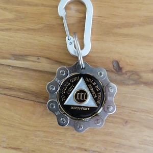 Display Your AA Chip Keychain Crafted Bicycle Chain Alcoholics ...