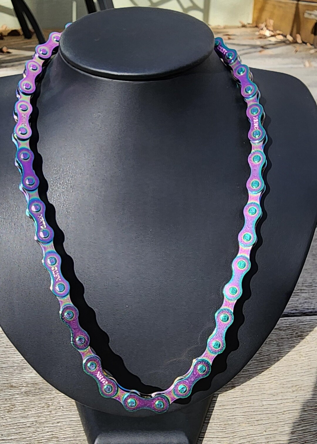 Bike Chain Necklace, Gothic Punk Bikers Cosplay Silver Gold Cyclist ...