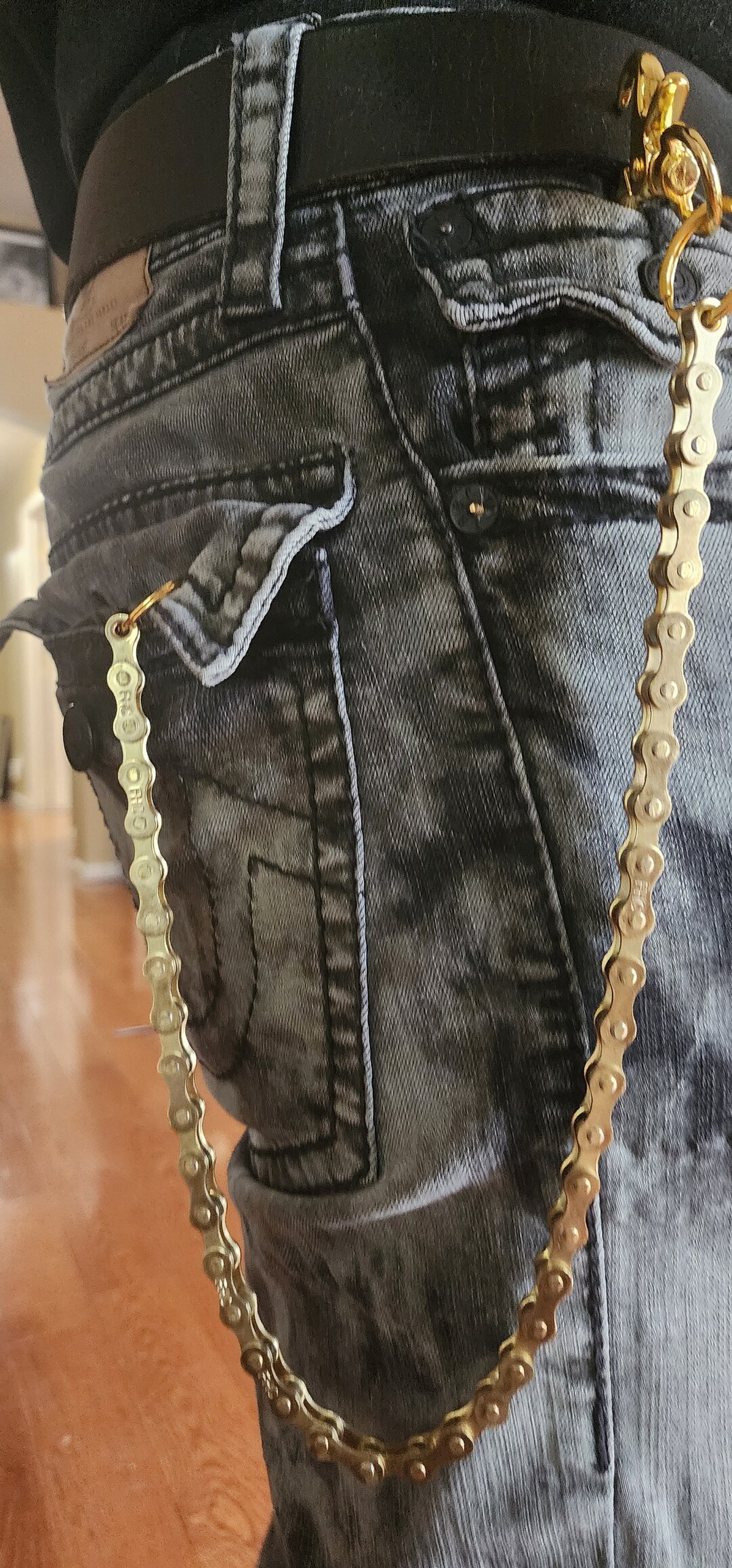Wallet Chain From Gold Bike Chain Handcrafted Quality Hardware Heavy ...