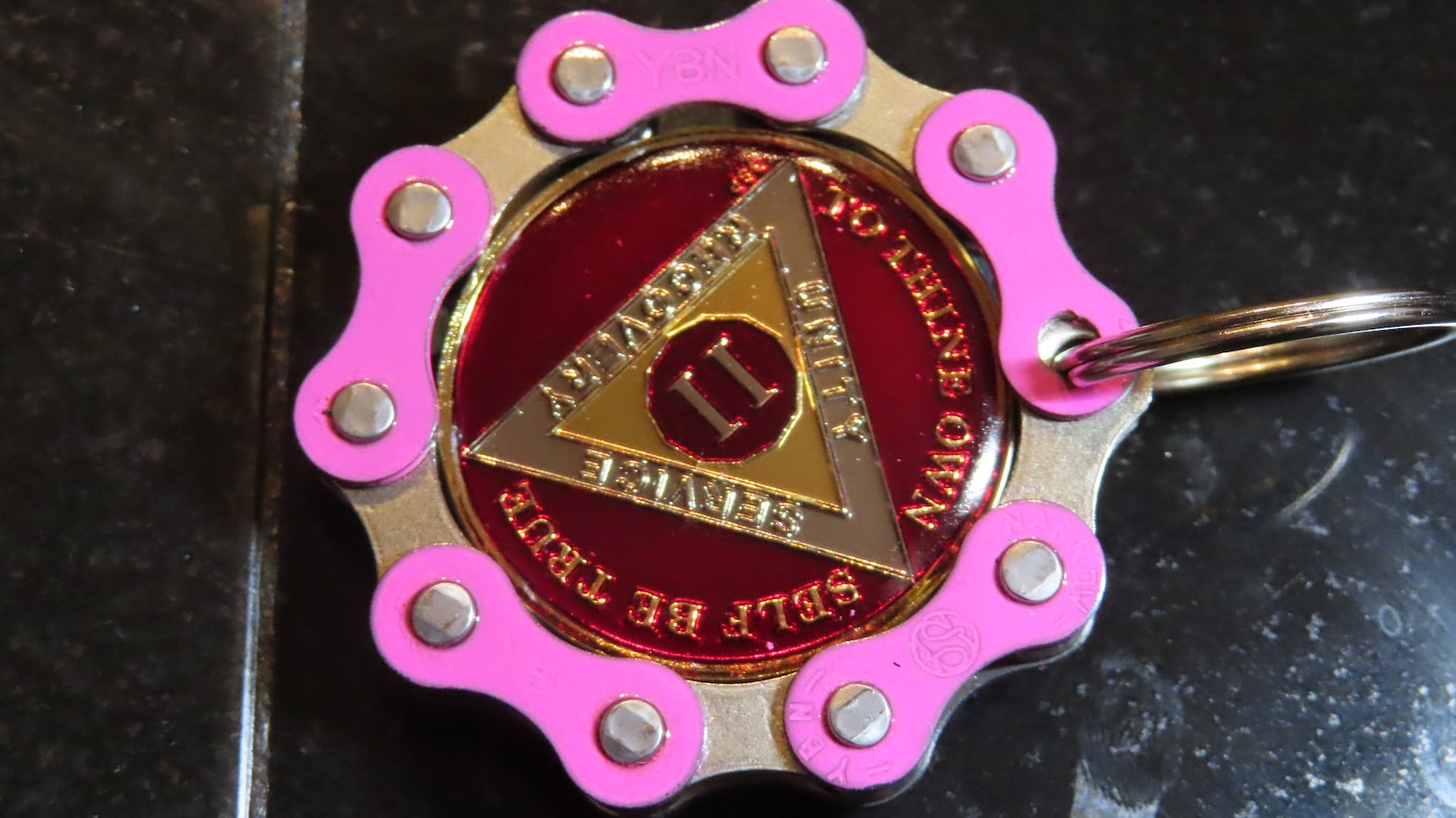 Display AA Chip Holder Keychain Crafted Bicycle Chain | Etsy