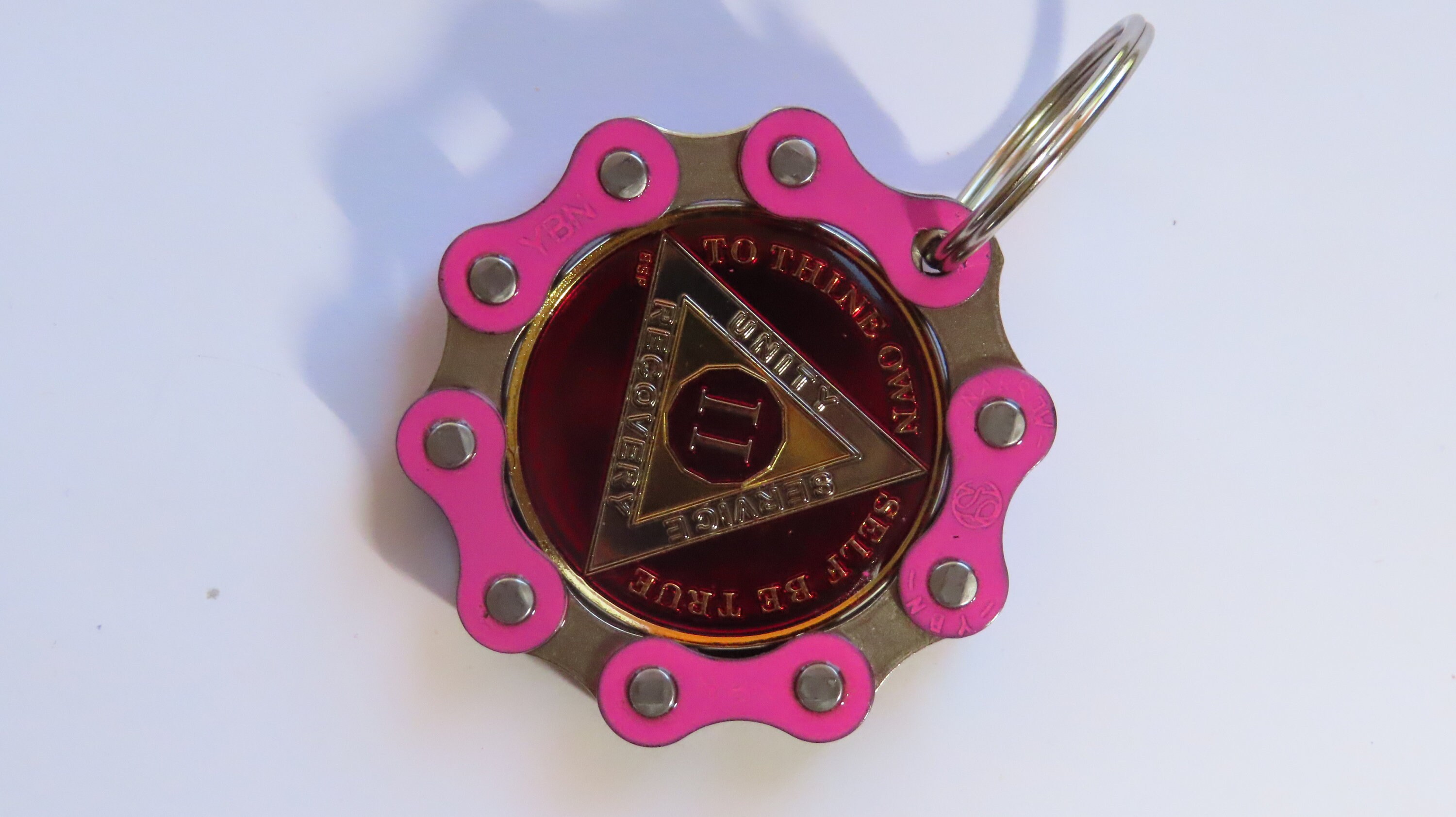 Display AA Chip Holder Keychain Crafted Bicycle Chain - Etsy