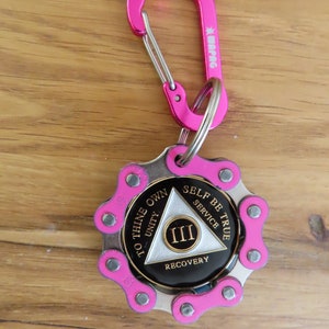 Display Your AA Chip Keychain Crafted Bicycle Chain Alcoholics ...